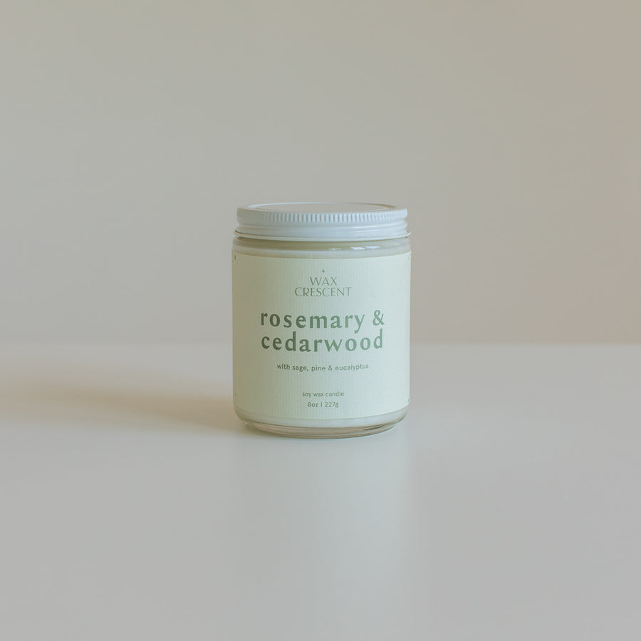 Rosemary & Cedarwood Luxury Soy Wax Candle I Hand-Poured in Colorado ...